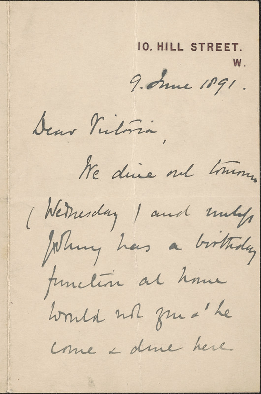 Richard B. Martin autograph letter signed to Victoria [Woodhull Martin ...