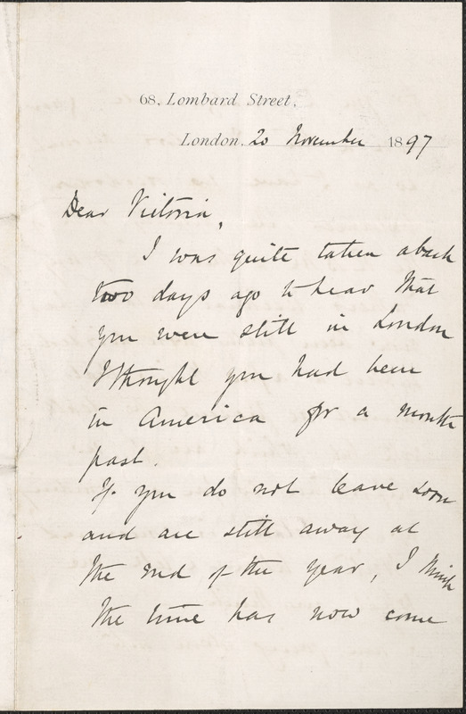 Richard B. Martin autograph letter signed to Victoria [Woodhull Martin ...