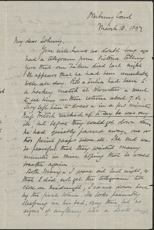 Richard Martin autograph letter signed to John Biddulph Martin ...