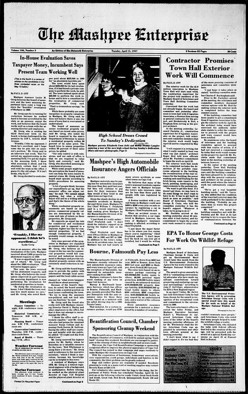 The Mashpee Enterprise. April 15, 1997 - Digital Commonwealth