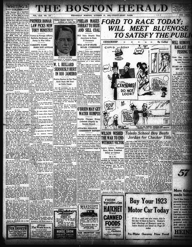 Boston Herald. October 25, 1922 - Digital Commonwealth