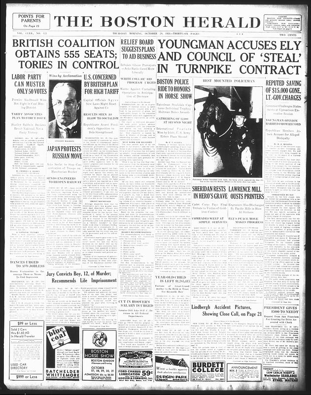 Boston Herald. October 29, 1931 - Digital Commonwealth