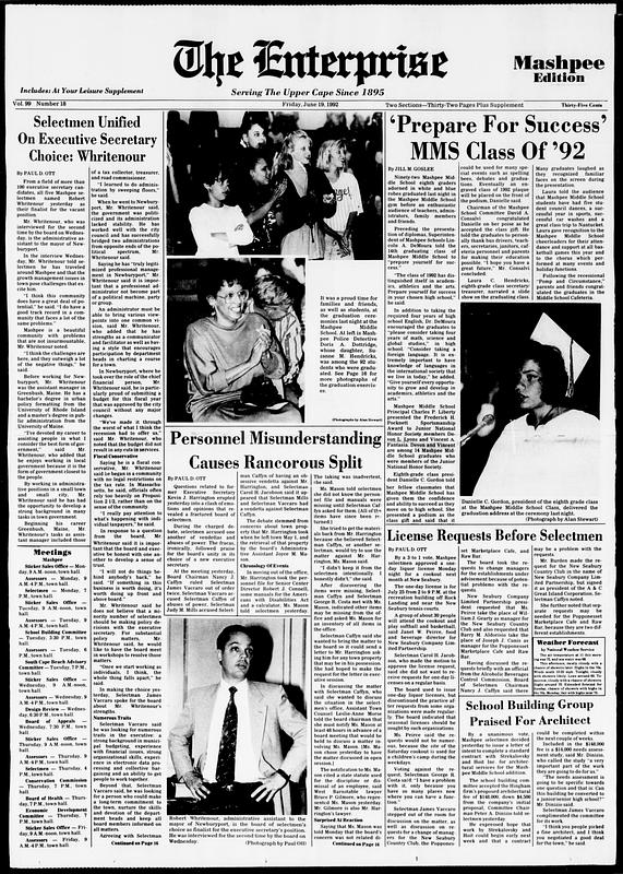 The Mashpee Enterprise. June 19, 1992 - Digital Commonwealth