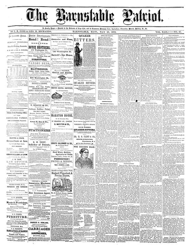 Barnstable Patriot. May 28, 1872 - Digital Commonwealth