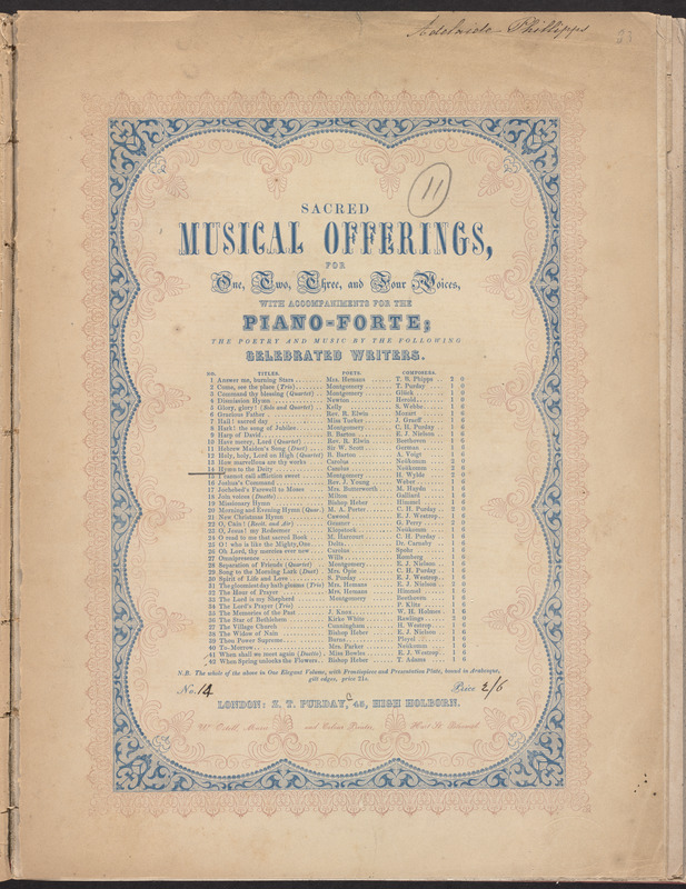 Sacred musical offerings for one, two, three, and four voices - Digital ...