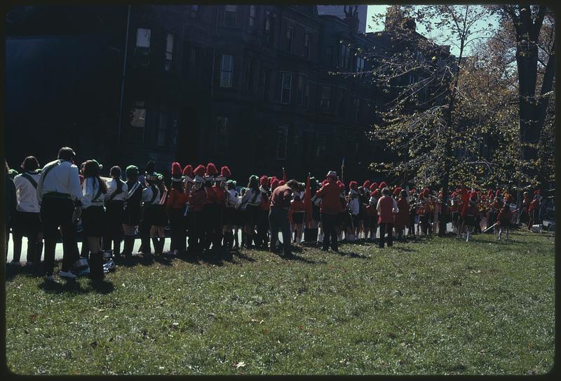 Waiting to join parade, Boston Columbus Day Parade 1973 - Digital Commonwealth