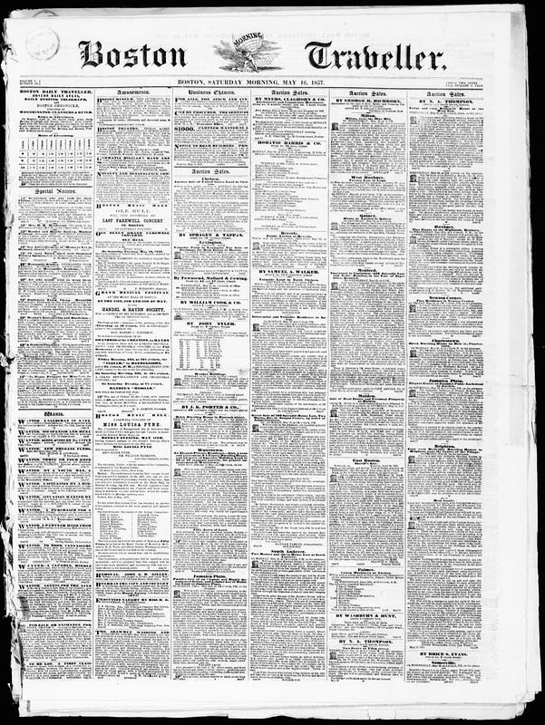 Boston Daily Traveller. May 16, 1857 - Digital Commonwealth