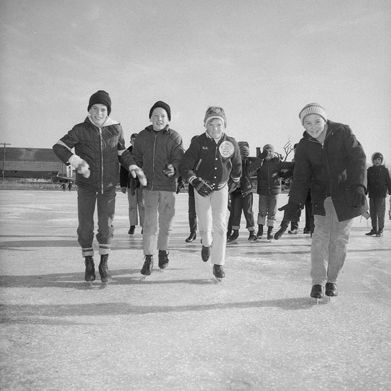 Ice Skating, Victory Park, Brock Avenue, New Bedford - Digital Commonwealth