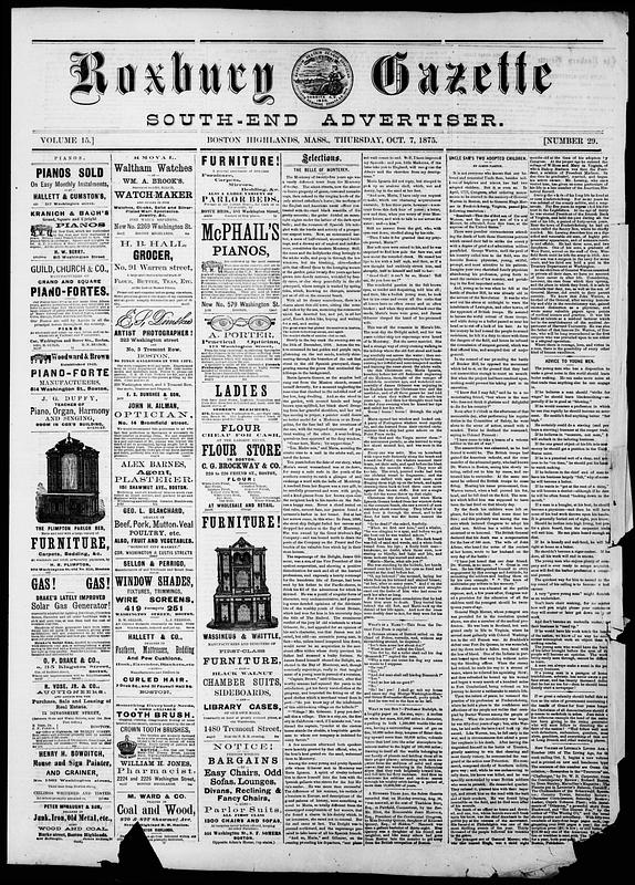 Roxbury Gazette and South End Advertiser, October 07, 1875 - Digital ...