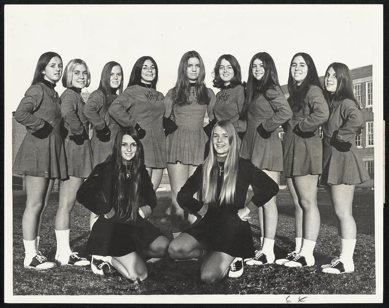 Marblehead High School Cheerleaders. Front, Joanne Clark (co-capt ...