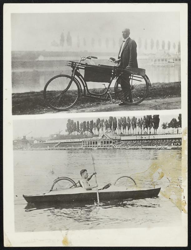 A Vacation Necessity - The Amphibian Bicycle. The inventors of this ...