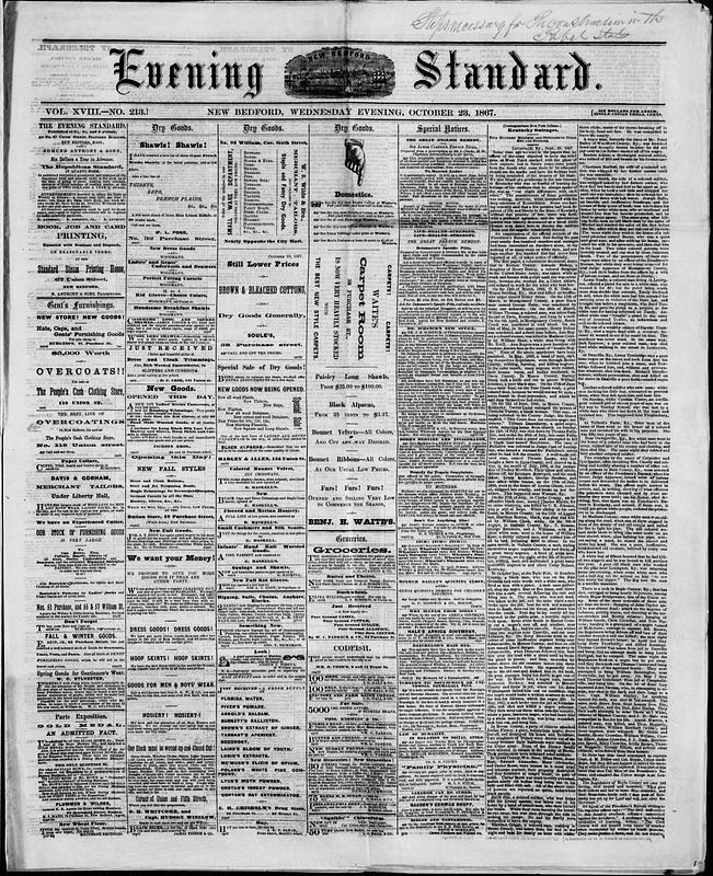Evening Standard. October 23, 1867 - Digital Commonwealth