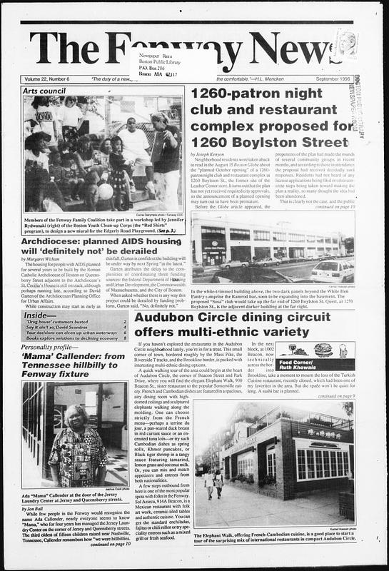 The Fenway News. September 01, 1996 - Digital Commonwealth