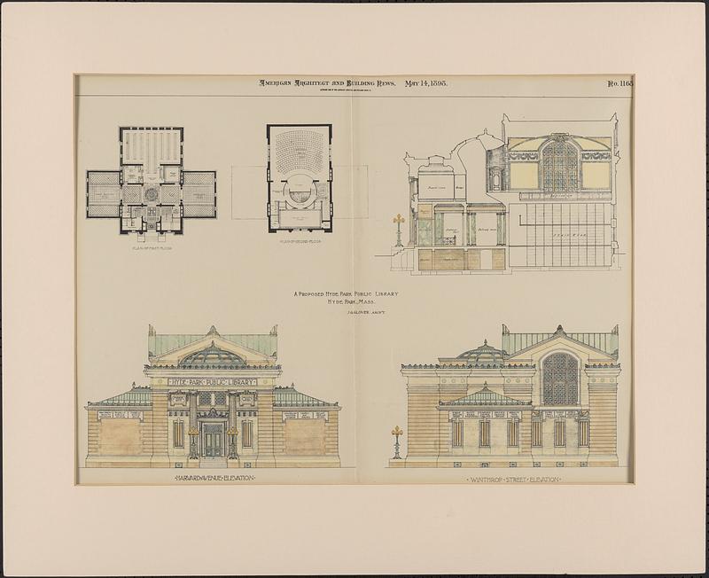 A proposed Hyde Park Public Library, Hyde Park, Mass. - Digital ...