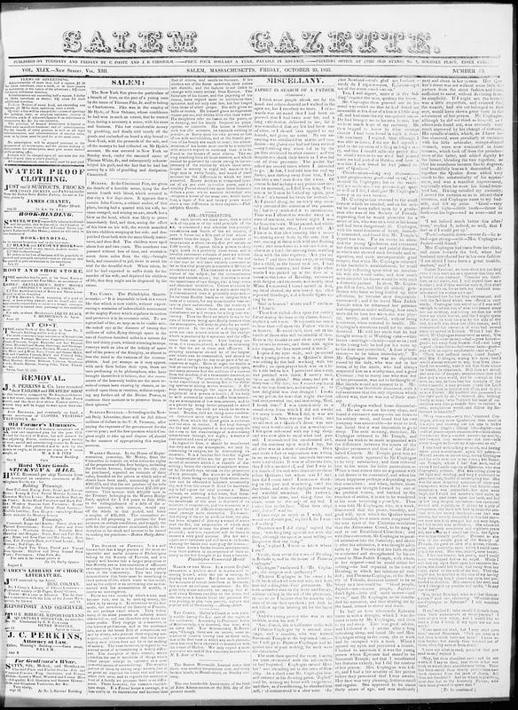 The Salem Gazette. October 23, 1835 - Digital Commonwealth