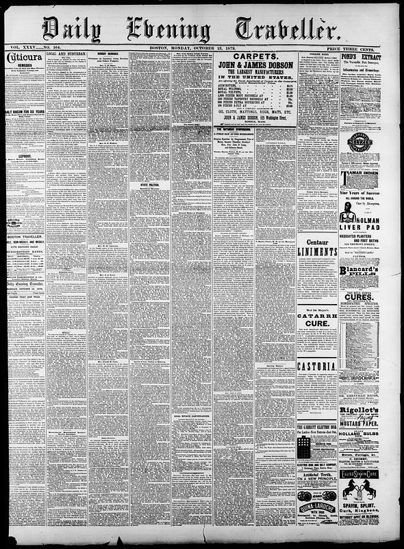 Daily Evening Traveller. October 13, 1879 - Digital Commonwealth
