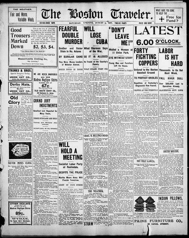The Boston Traveler. August 07, 1897 - Digital Commonwealth