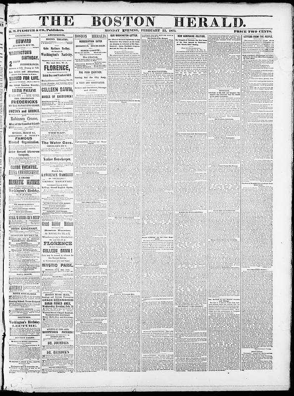 The Boston Herald. February 22, 1875 - Digital Commonwealth