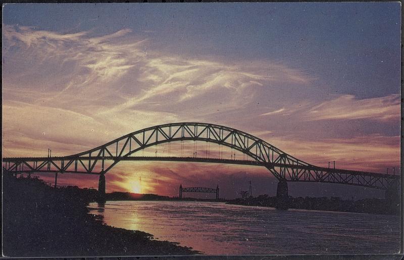 Sunset over the Cape Cod Canal, Cape Cod, Mass. - Digital Commonwealth