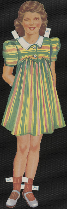 Meg paper doll in outfits - Digital Commonwealth