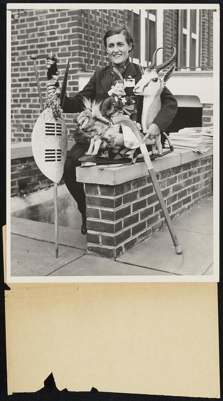 South African Field Hockey Player With Native Souvenirs. Philadelphia ...