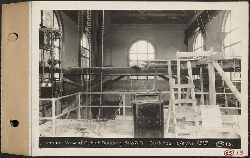 Contract No. 25,Superstructure, Wachusett Outlet Works Building, Shaft ...