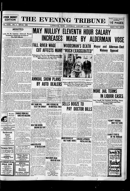 The Evening Tribune. January 03, 1925 - Digital Commonwealth