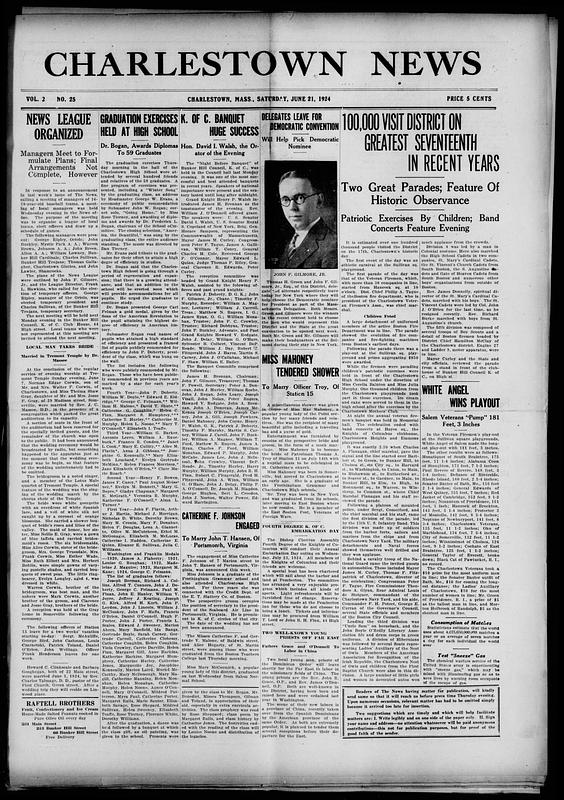 The Charlestown News. June 21, 1924 - Digital Commonwealth