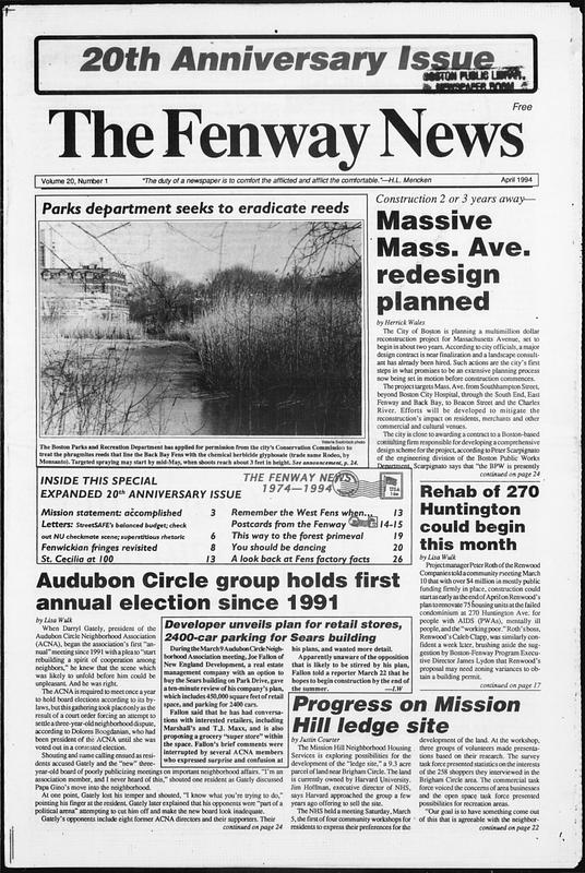 The Fenway News. April 01, 1994 - Digital Commonwealth