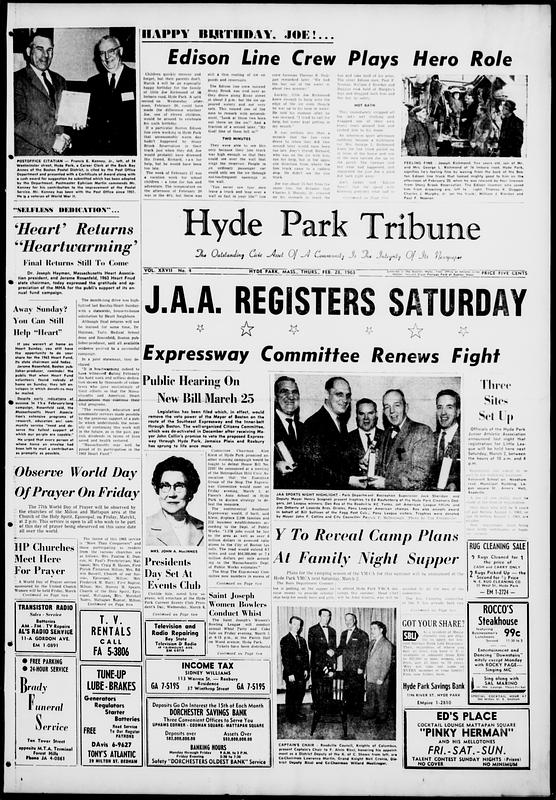 Hyde Park Tribune. February 28, 1963 - Digital Commonwealth