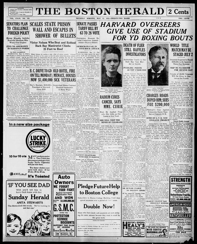 Boston Herald. May 12, 1921 - Digital Commonwealth