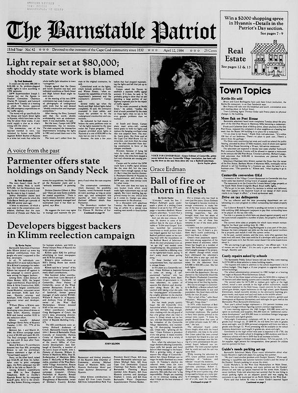 Barnstable Patriot. April 12, 1984 - Digital Commonwealth