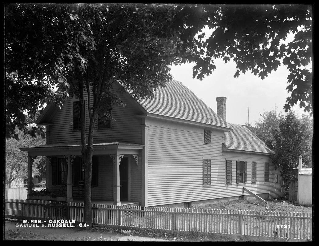 Wachusett Reservoir, Samuel S. Russell's house, on the southerly side ...