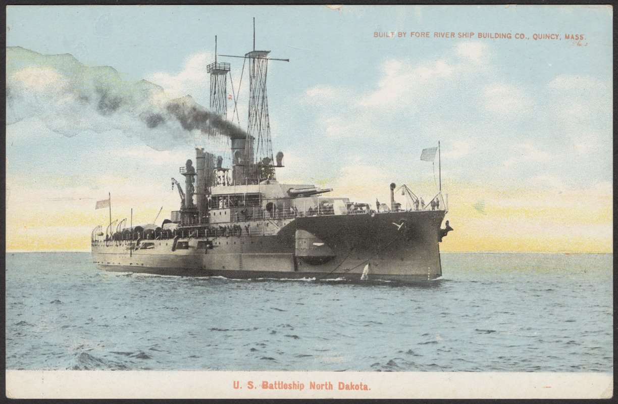 U.S. Battleship North Dakota, built by Fore River Ship Building Co ...