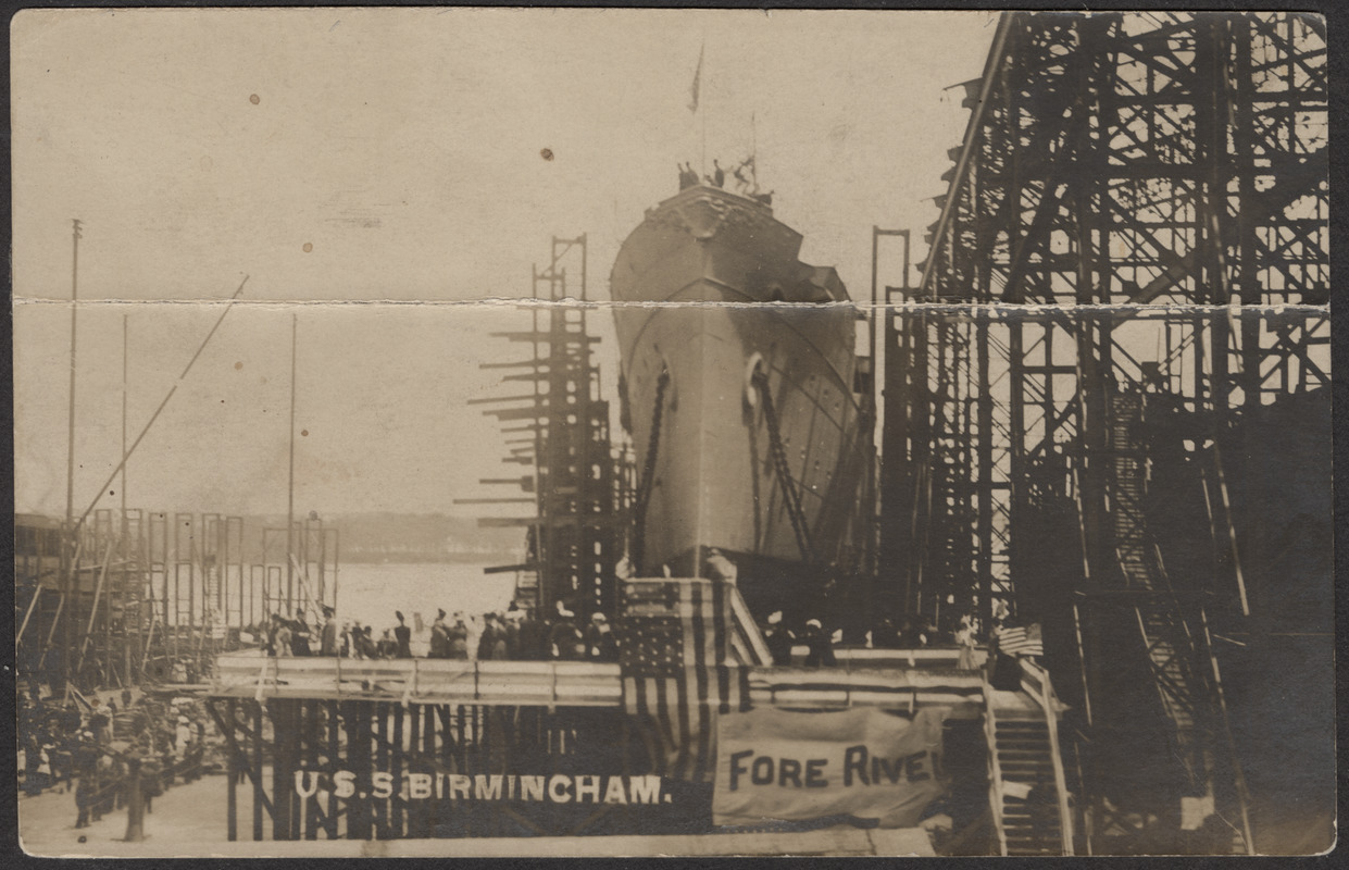 Fore River Ship Yard, U.S.S. Birmingham - Digital Commonwealth