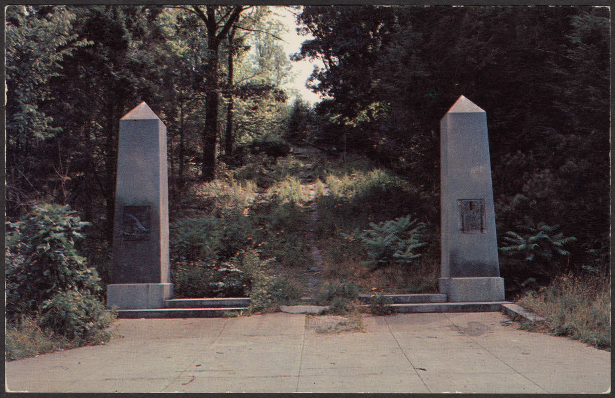 The Granite Railway, site of the first railroad in America used to haul ...