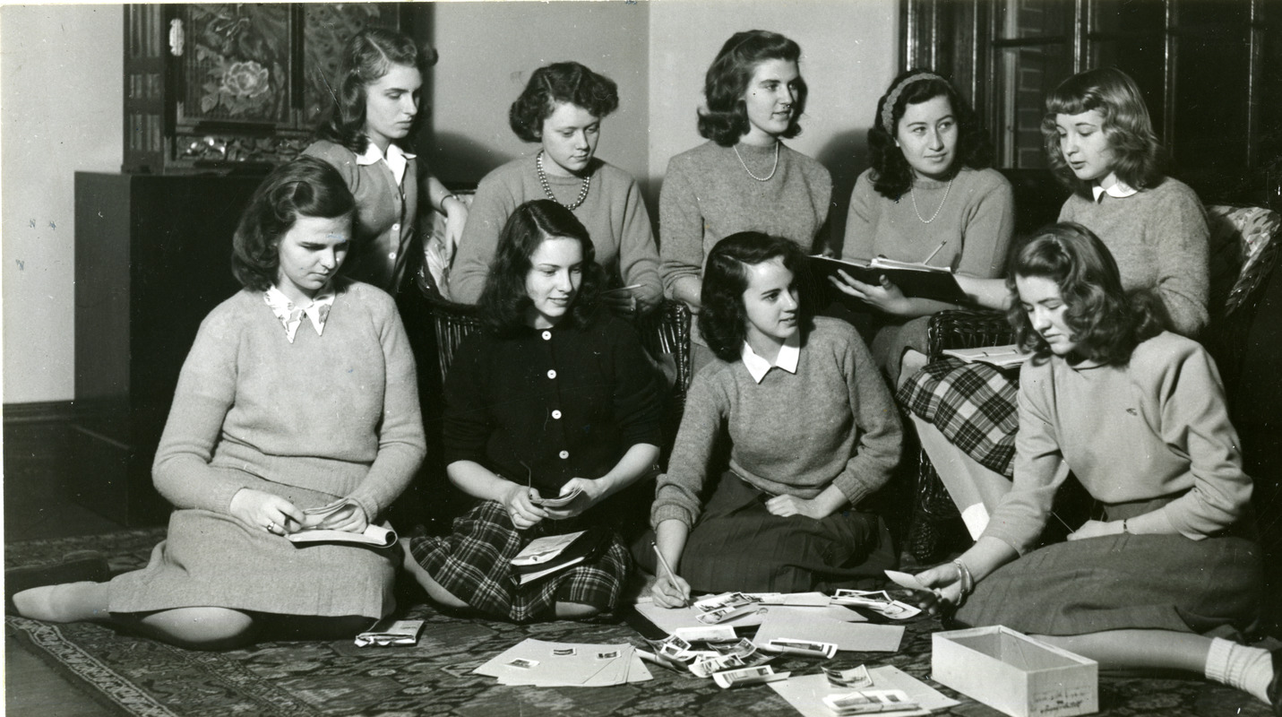 Abbot Academy Yearbook Board: Hope Whitcomb, Genevieve Wright, Mavis ...