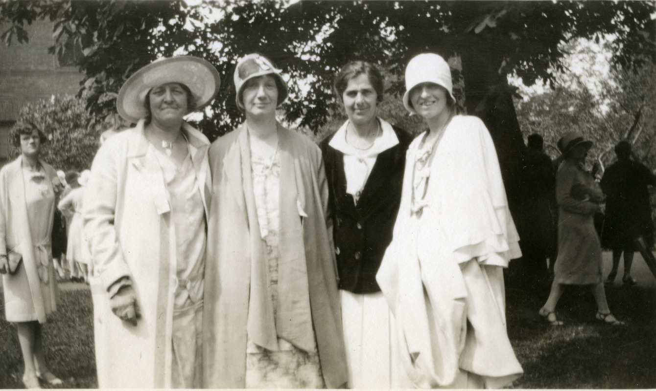 Class of 1910 Reunion: Ruth Murray, Louise Tuttle, Ruth Newcomb, Lydia ...