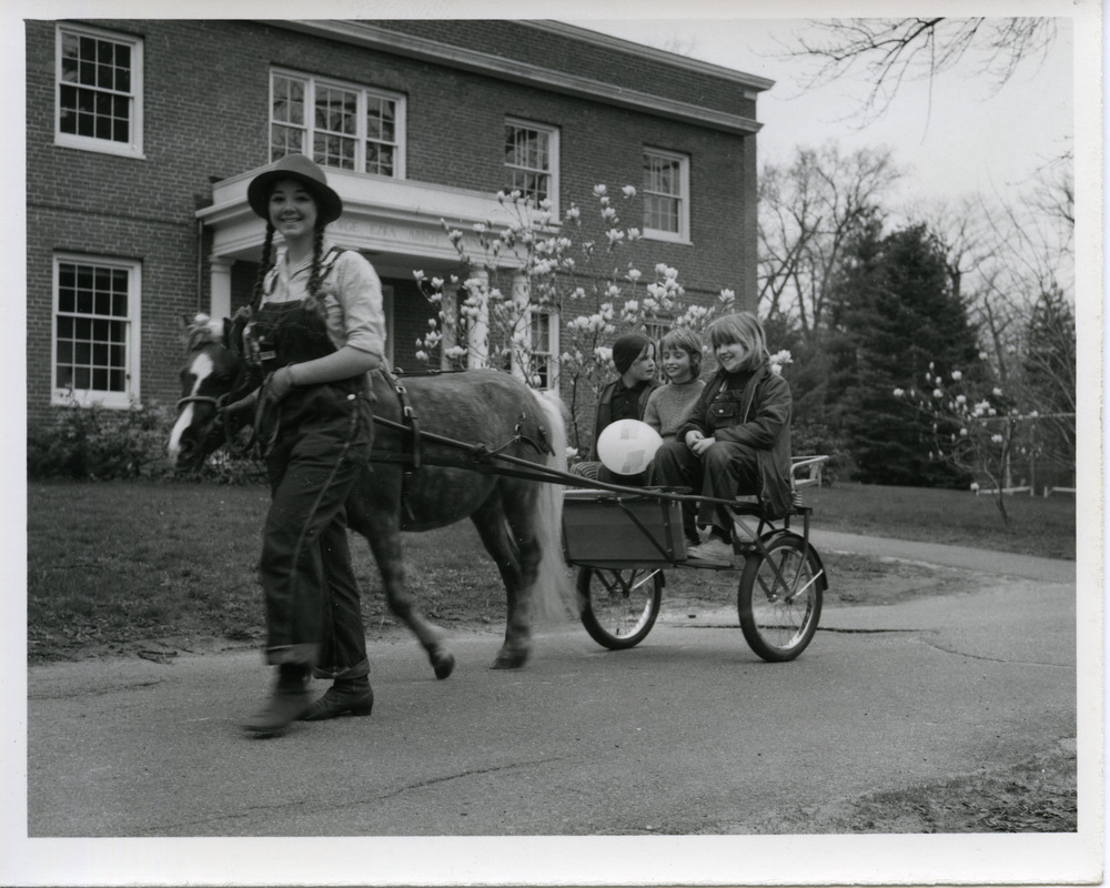 Abbot Academy Bazaar horse-drawn carriage - Digital Commonwealth