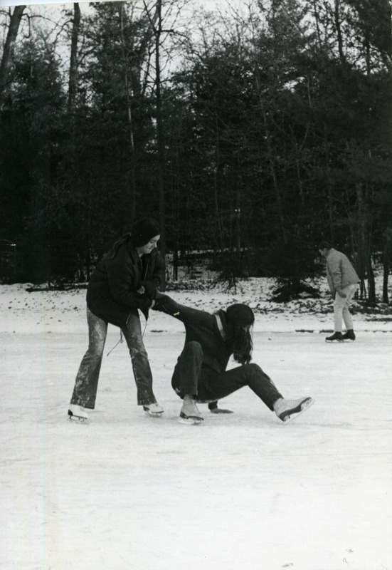 Abbot Academy students skating including Debbie Schuler and Dorinda ...