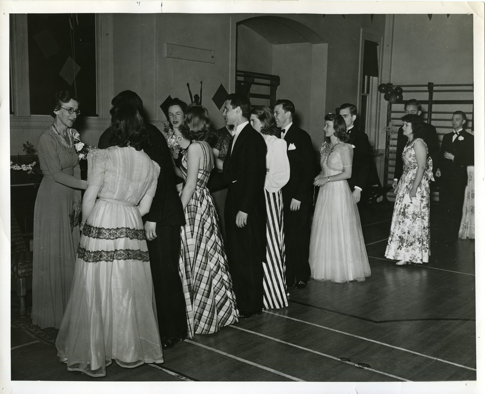 Senior Prom Receiving Line (Davis Hall) - Digital Commonwealth