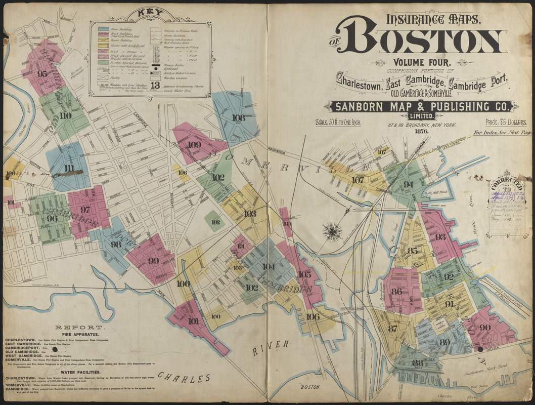 Insurance maps of Boston volume 4 : comprising portions of Charlestown ...