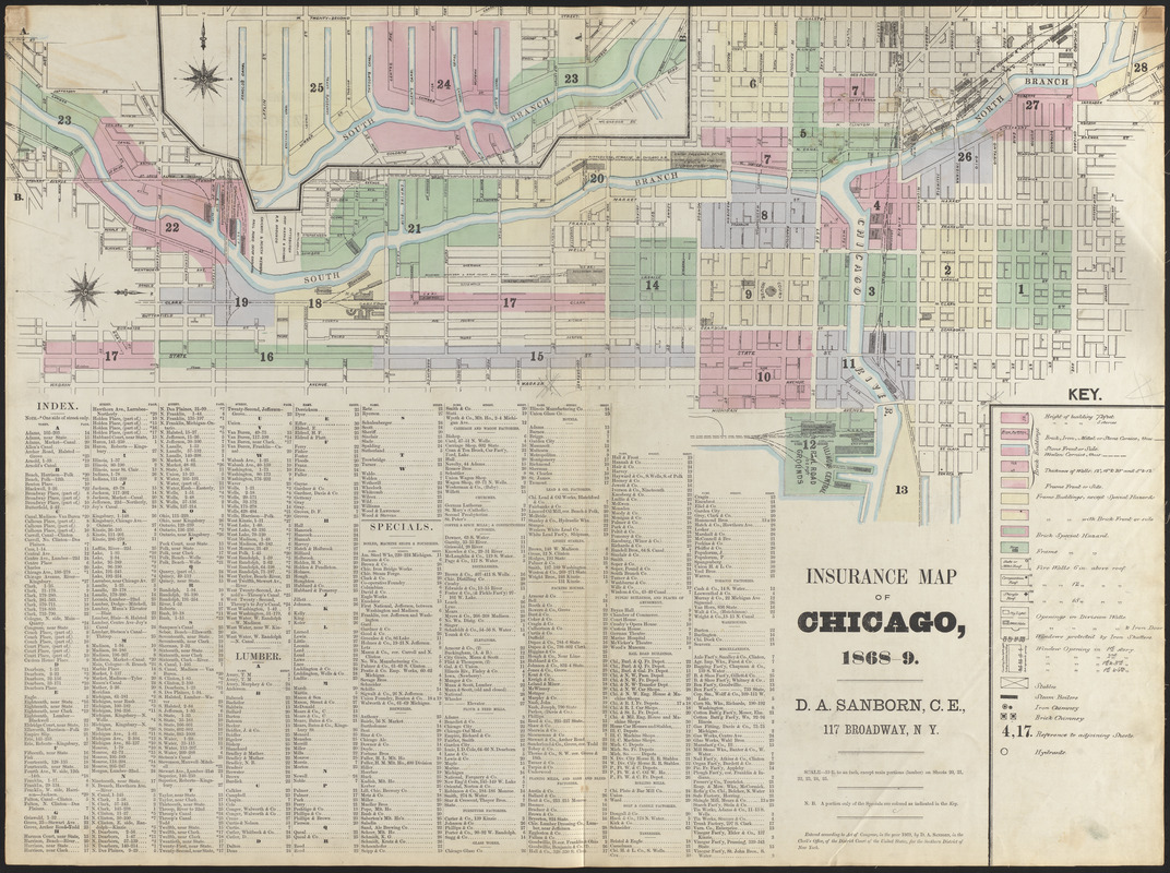 Insurance map of Chicago, 1868-9 - Digital Commonwealth