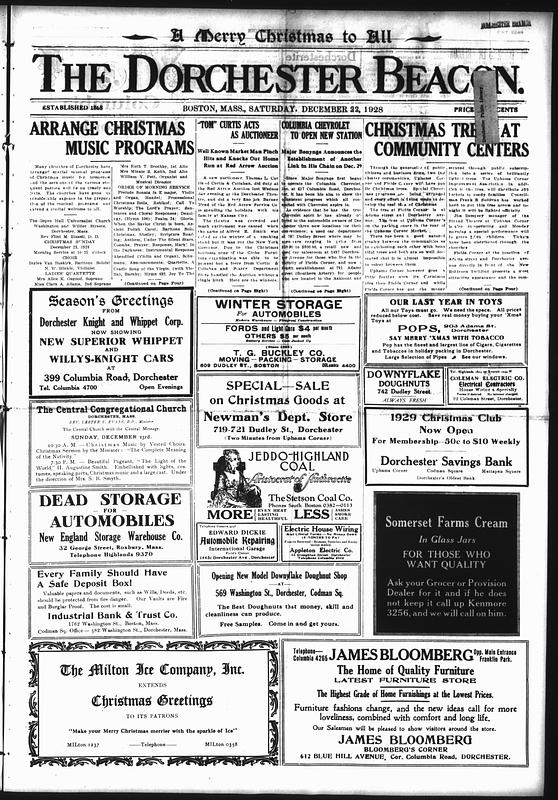 The Dorchester Beacon, December 22, 1928 - Digital Commonwealth