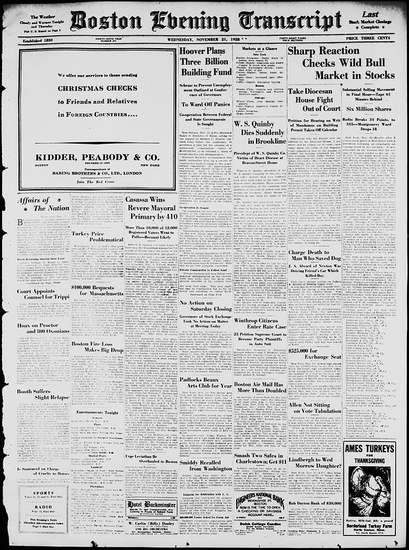 Boston Evening Transcript. November 21, 1928 - Digital Commonwealth