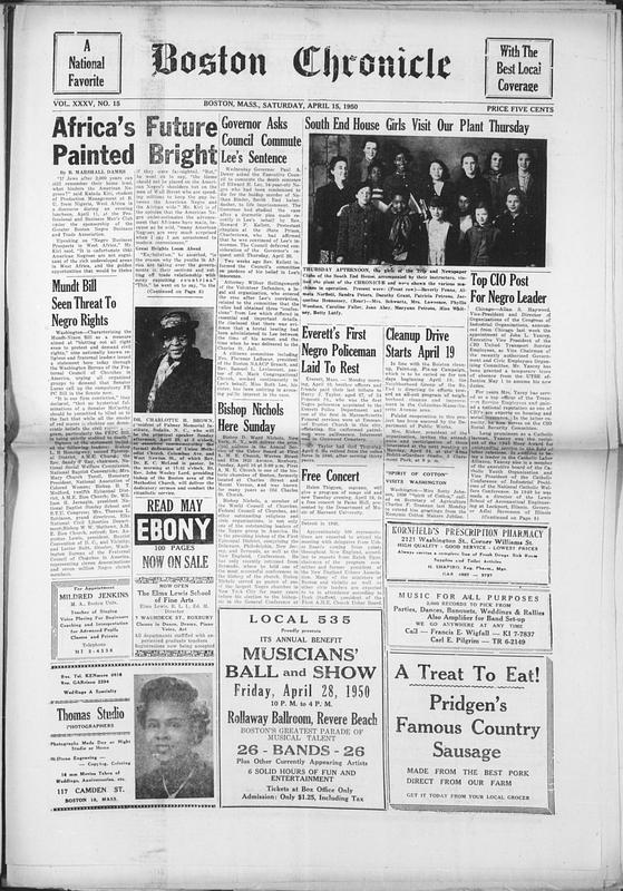 Boston Chronicle. April 15, 1950 - Digital Commonwealth