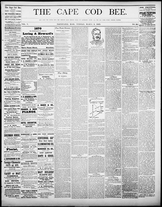 The Cape Cod Bee. March 03, 1885 - Digital Commonwealth
