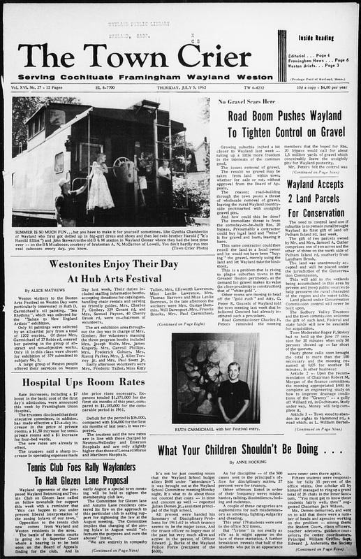 The Town Crier. July 05, 1962 - Digital Commonwealth