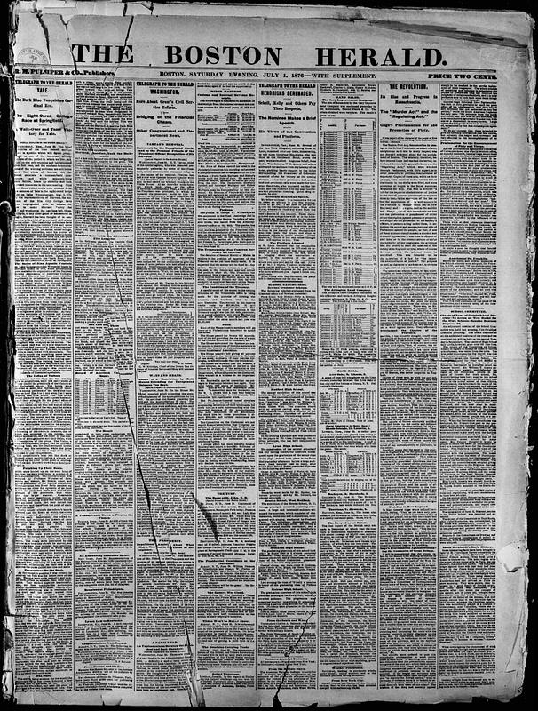 The Boston Herald. July 01, 1876 - Digital Commonwealth