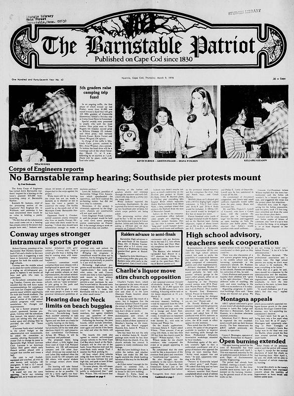 Barnstable Patriot. March 09, 1978 - Digital Commonwealth